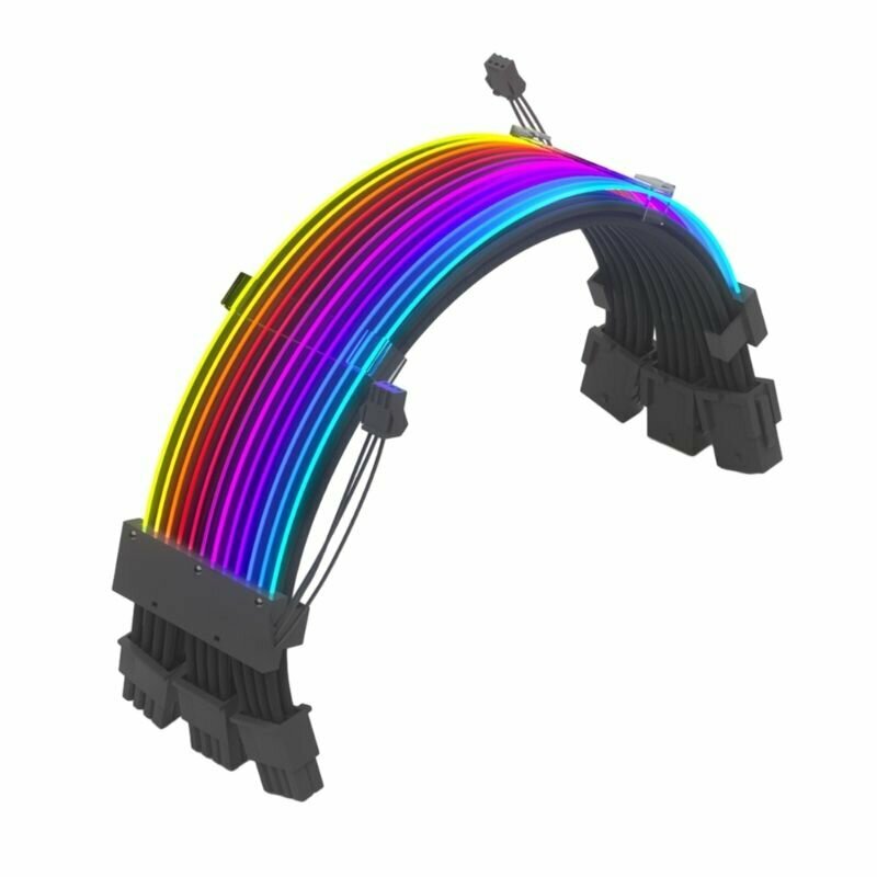 18AWG ARGB Удлинительный кабель питания материнской платы 3x8Pin 24PIN VGA GPU RGB Модули ПК для
