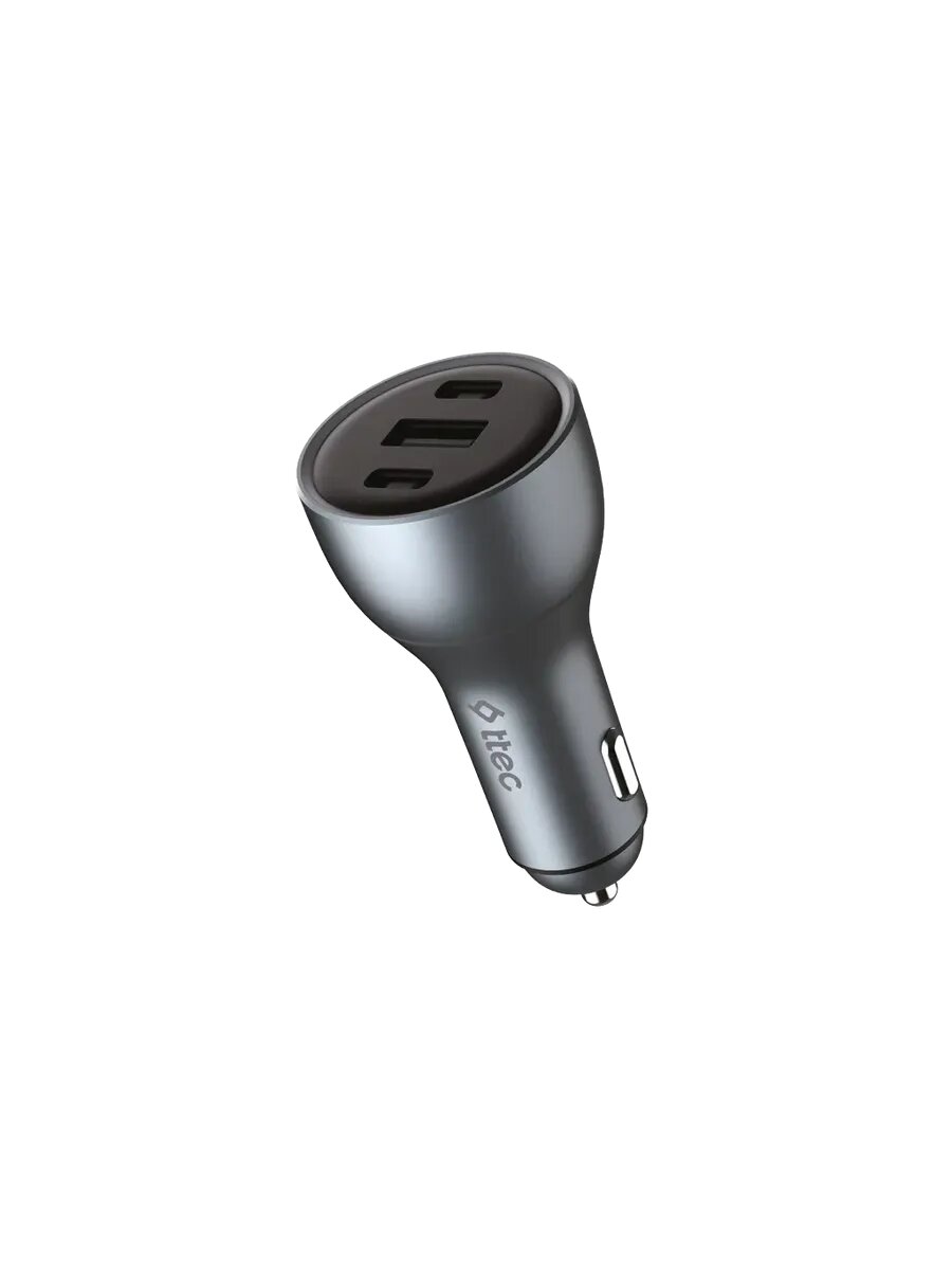 Автомобильное зарядное устройство TTEC SmartCharger Trio PD 130W Car Fast Charger 2 USB-C + USB-A. Цвет: черный
