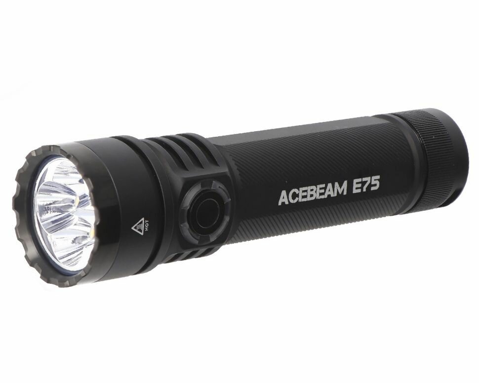 Фонарь Acebeam E75 (Cool white), 21700, 260 метров, 4500 люмен (Комплект)