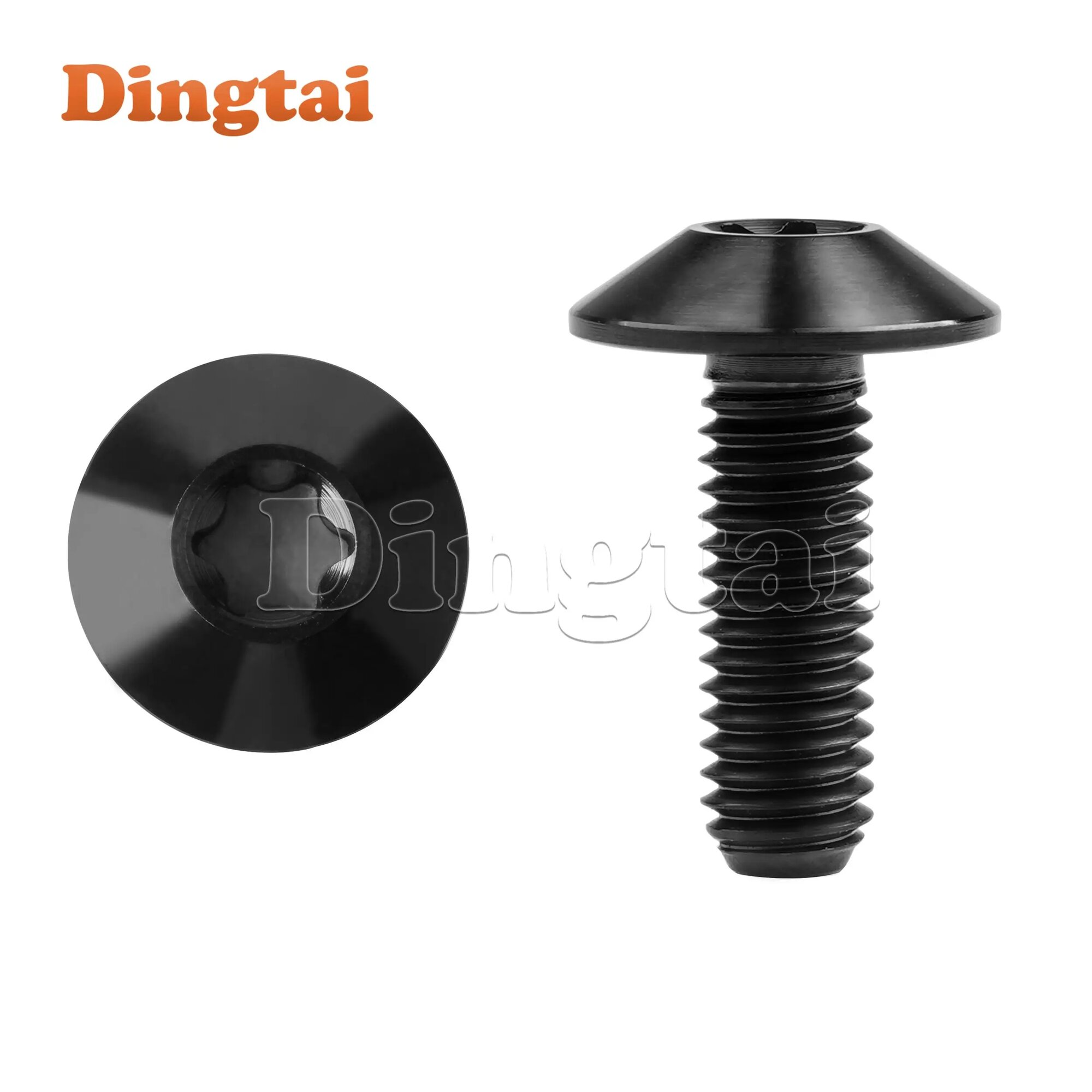Dingtai Титановые болты M4/M5/M6x12 15 20 25 30 35 мм Torx для велосипеда и мотоцикла М6, Black, 25mm