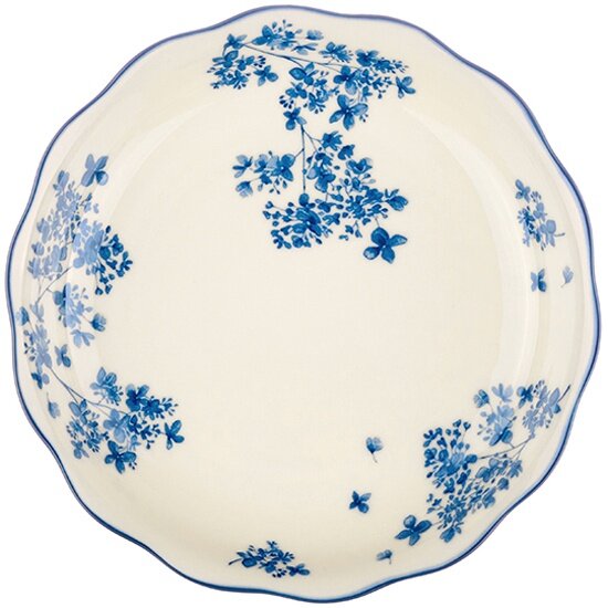 Тарелка глубокая Kunstwerk «Фиори» 20 см, 0.5 л, фарфор, слоновая кость/синий (03015820)