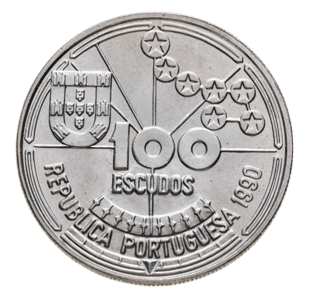 100 эскудо 1990 — Астронавигация. Золотой век открытий. — Португалия