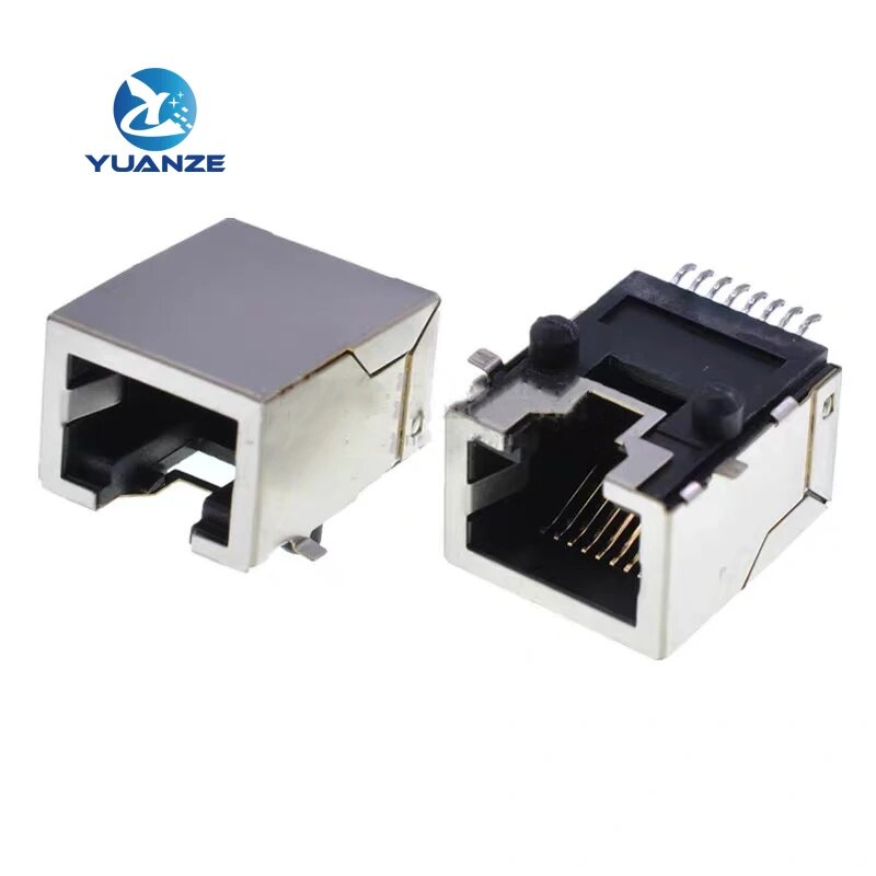 5 шт. SMT RJ45 8P8C разъем для крепления на печатной плате сетевая розетка Интернет модульная
