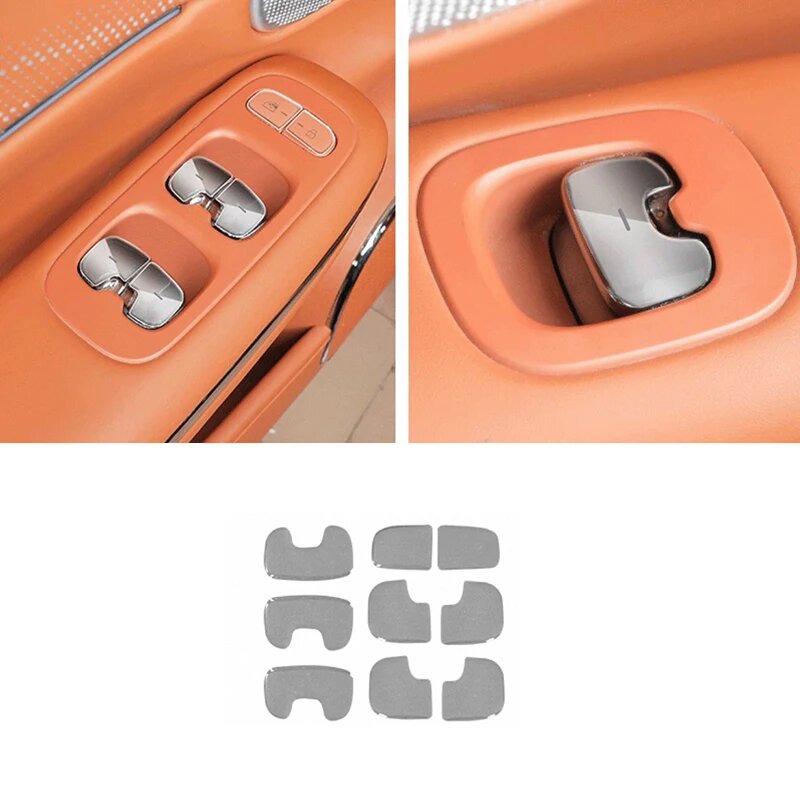 Наклейки на кнопки стеклоподъемника GAC Trumpchi S7 2025-2026, transparent D