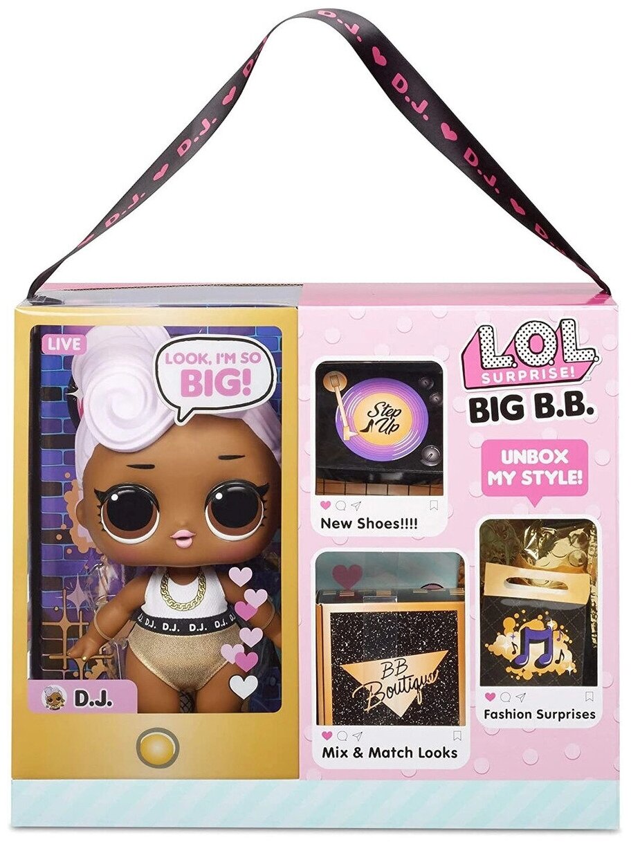 Кукла L.O.L. Surprise! Big B.B. (Big Baby) - D.J. – 11" Large Doll - Большая кукла LOL 573067