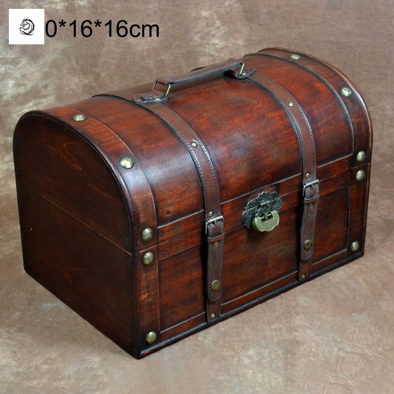 Сундук в ретро-стиле для хранения из дерева с металлическими элементами