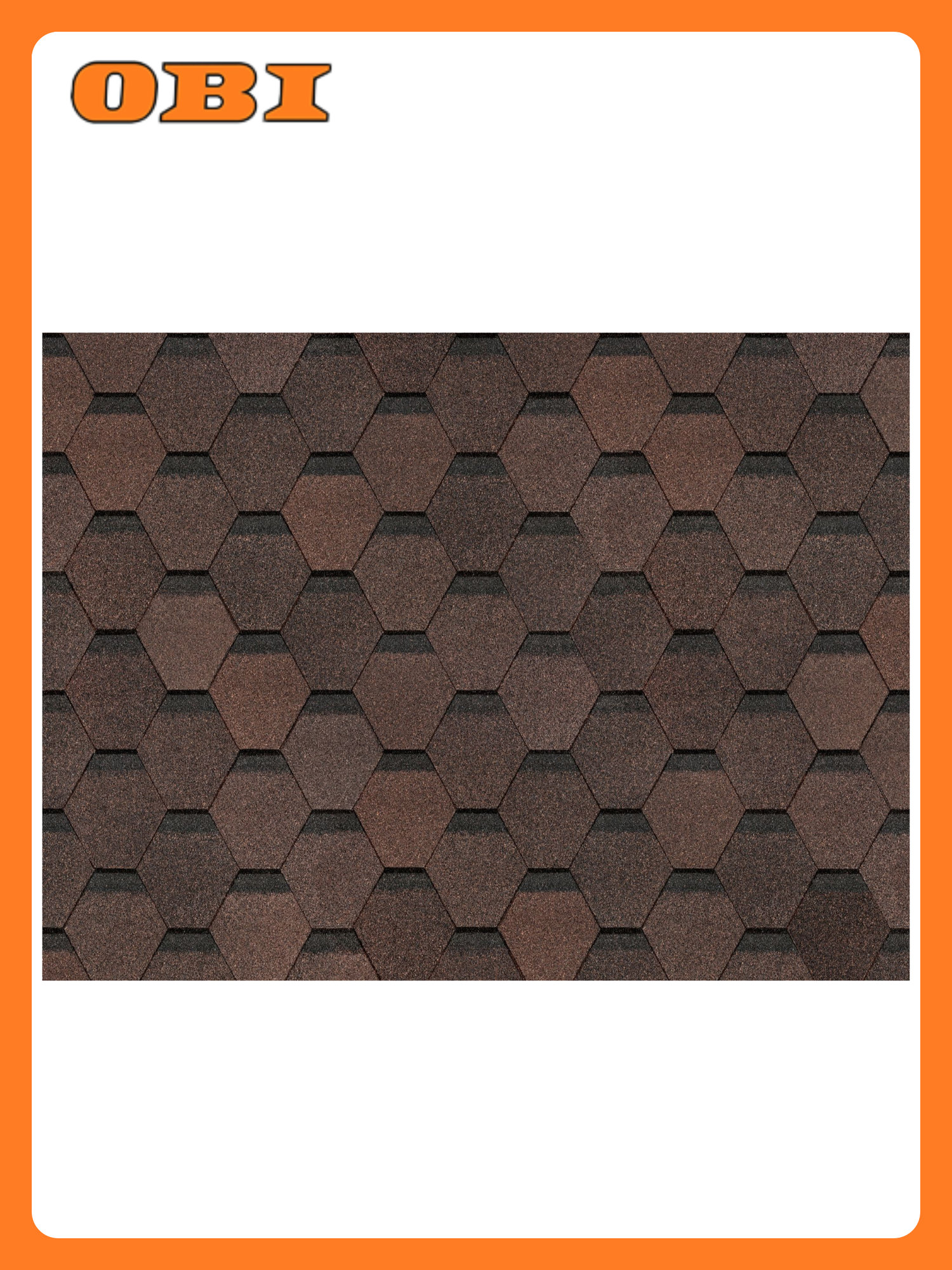 Черепица Docke, шестигранная, битумная, окисленный битум, базальтовая обсыпка, коричневая