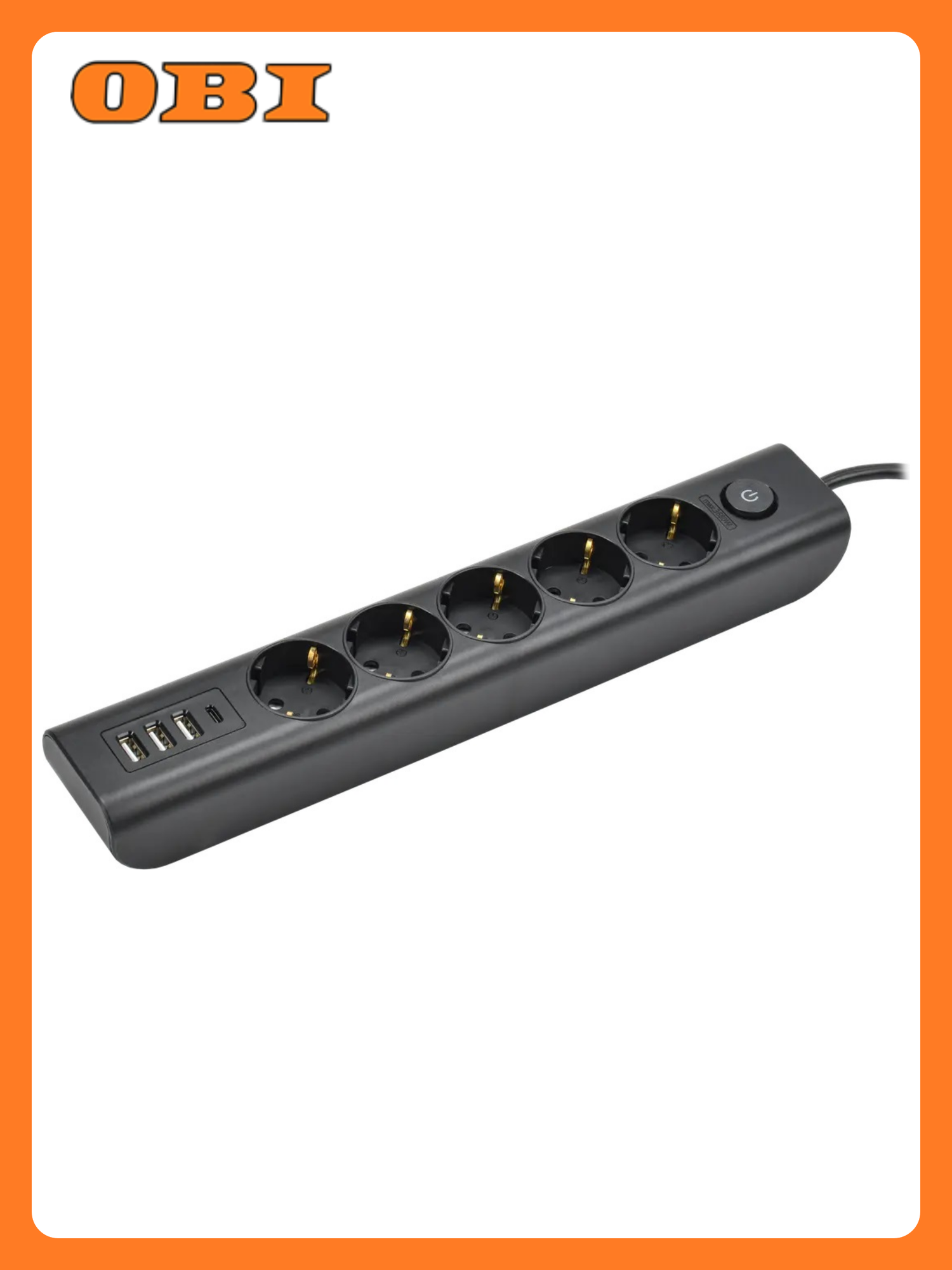 MODERN Удлинитель У05В с/з 2м 3х1мм2 16А/250В USBх4 чер. IEK