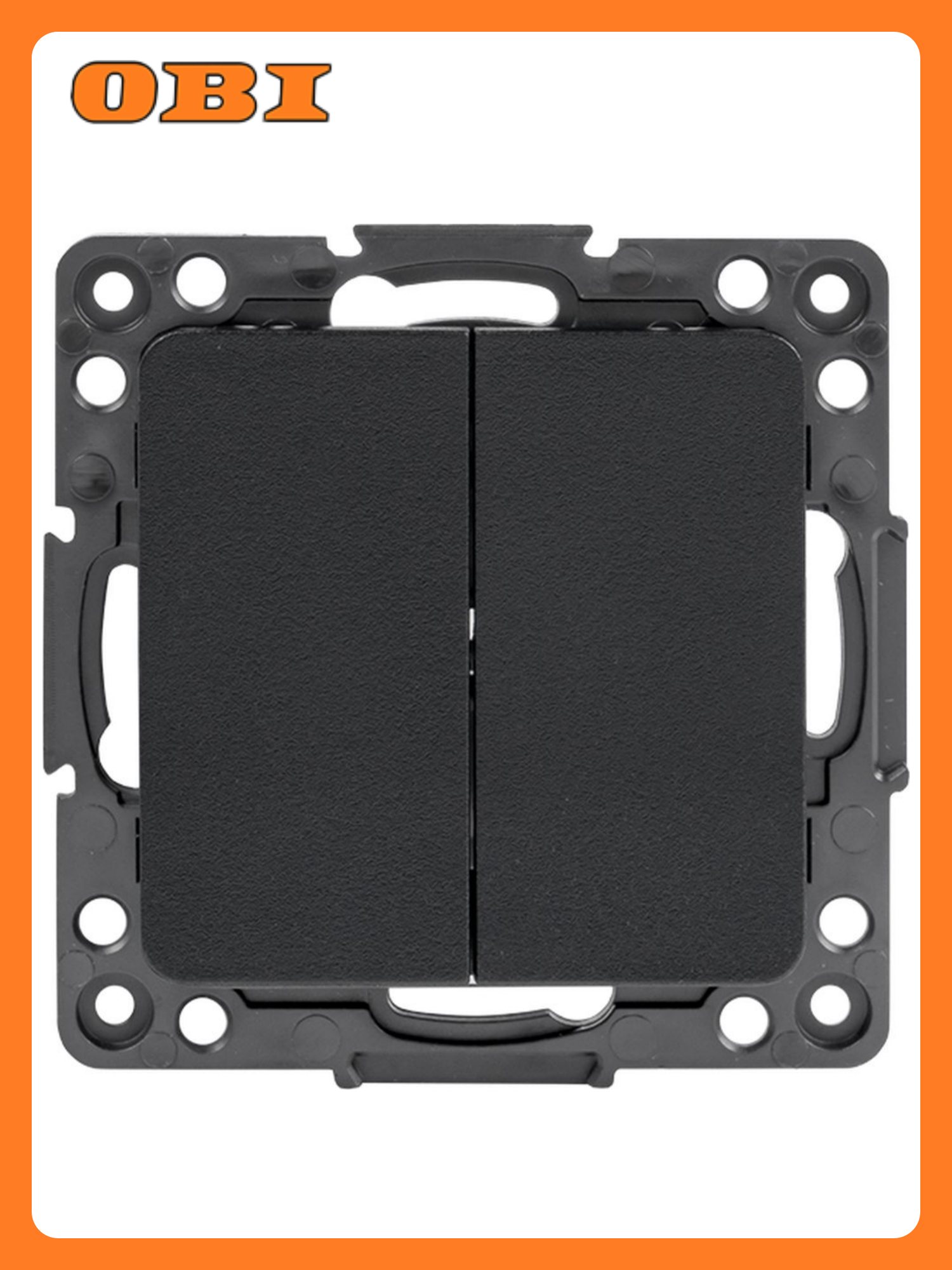 Выключатель EKF Стокгольм 2-кл. 10А черный