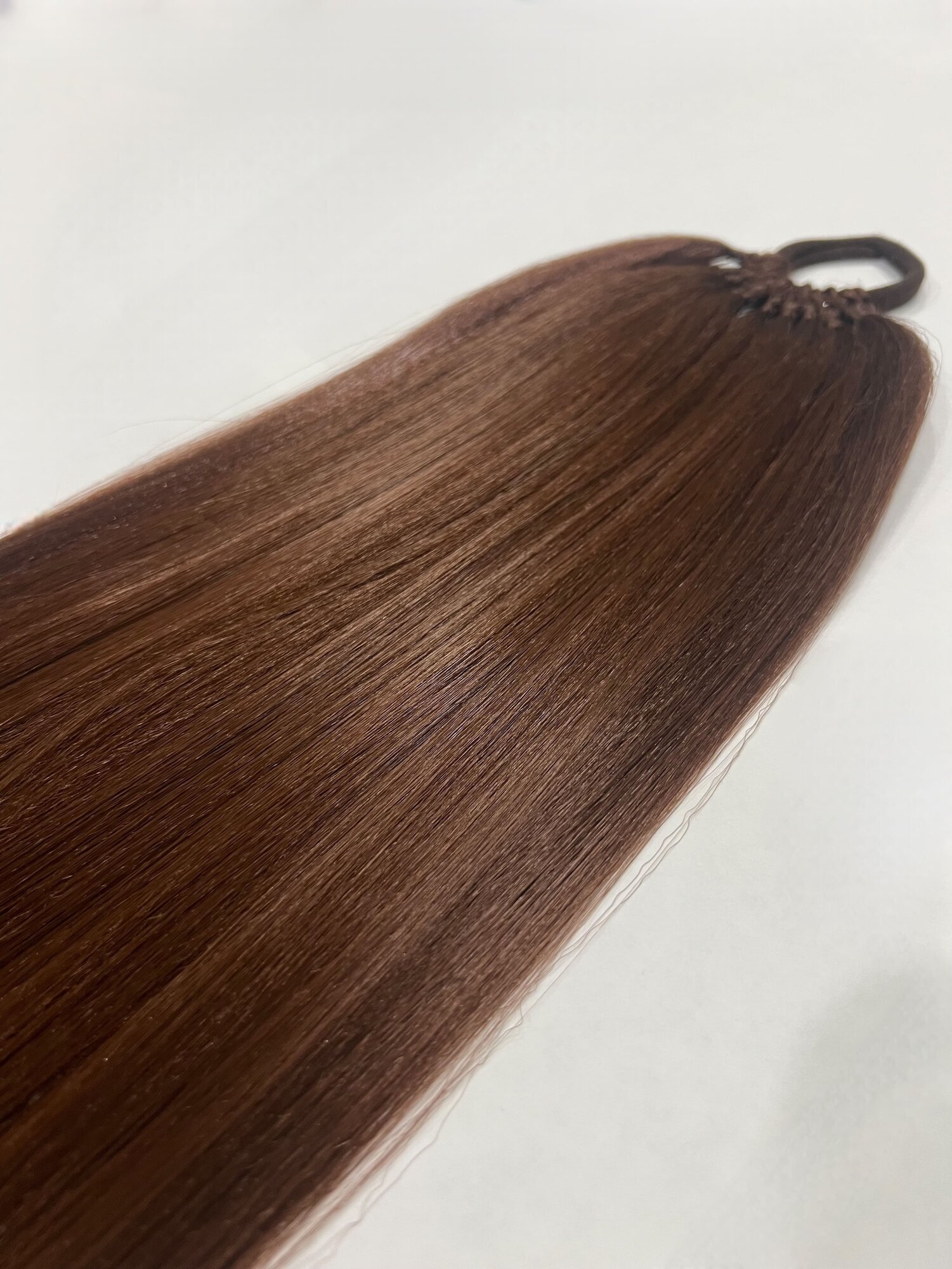 Хвост на резинке светлый каштан термостойкие искусственные волосы 65см, 130 гр BRAID_ART PROJECT