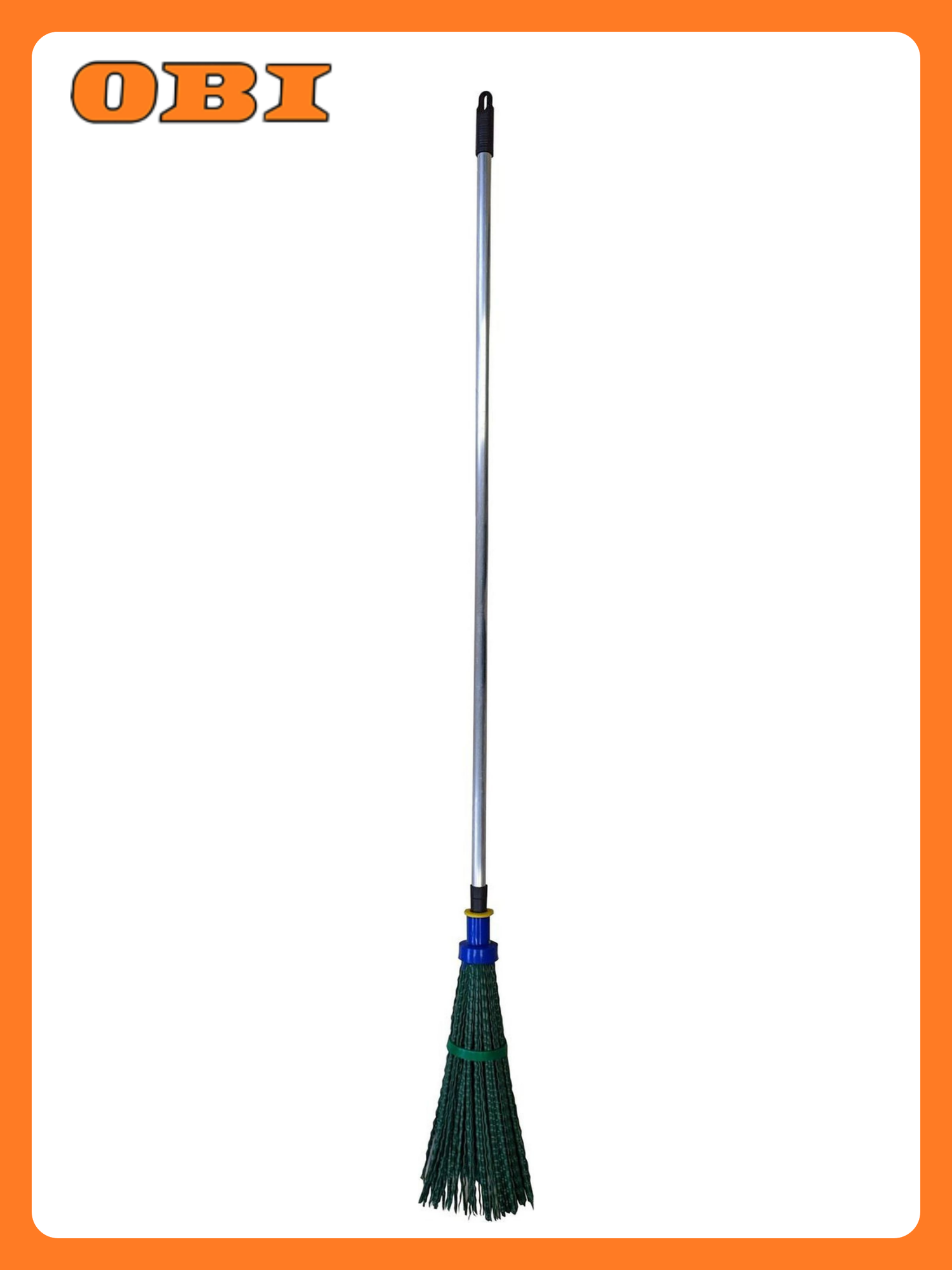 Метла Инструм-Агро, с черенком, полипропилен, алюминий, 37x154 см