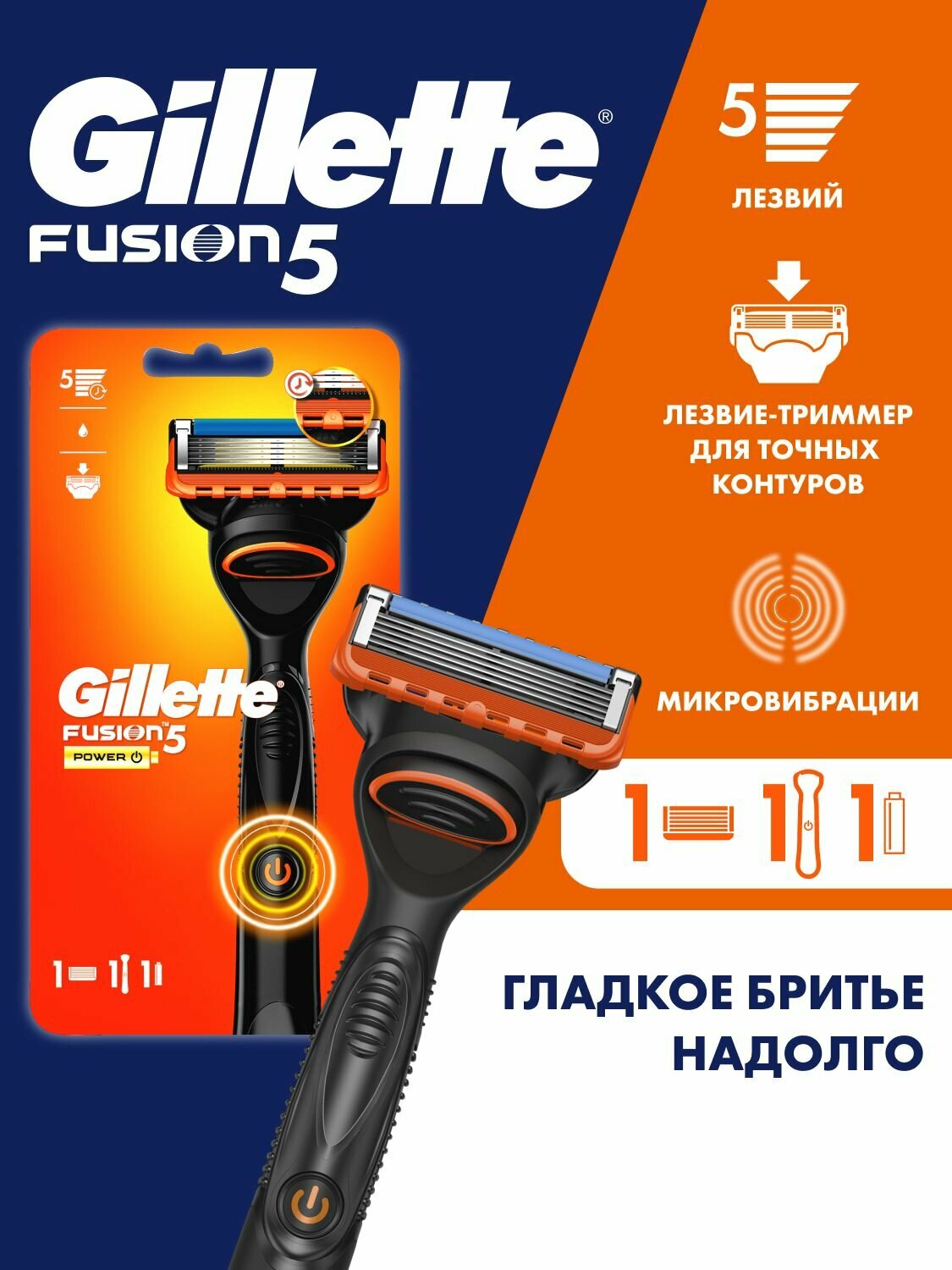 Бритвенный станок Gillette Fusion5 Power