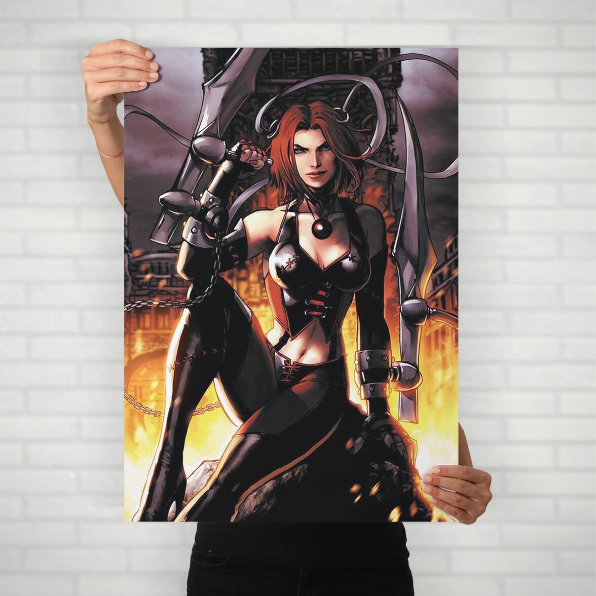 Плакат на стену для интерьера Bloodrayne (Бладрейн 2) / Постер по игре формата А1 (60х84 см)