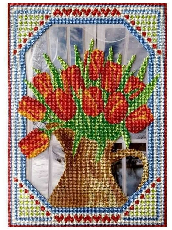 Набор для вышивания бисером FeDi "Тюльпаны"