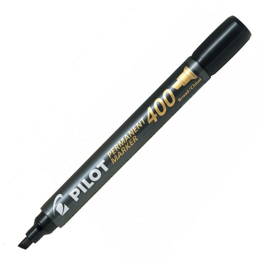 Маркер PILOT SCA-400 перманентный, скошенный, черный {SCA-400/B}