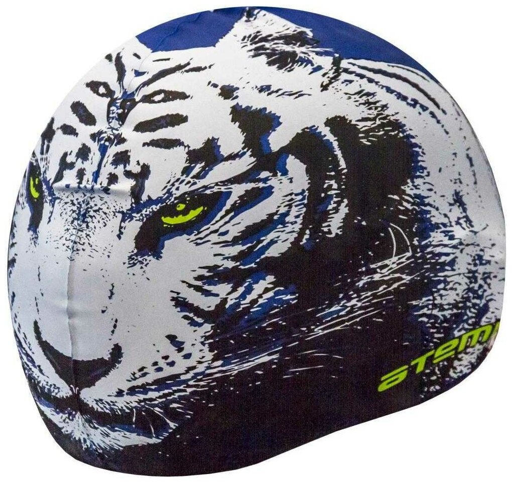 Шапочка для плавания Atemi, силикон, син.(тигр), дет, Psc301
