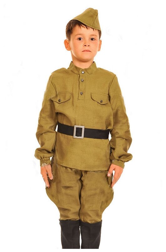 Костюм Карнавалофф "Солдатик", для мальчиков, полиэстер, хаки