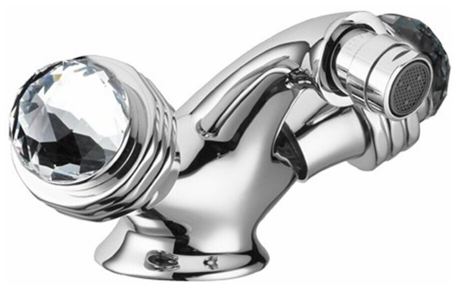 Смеситель для биде Crystal Light 28086, латунь, chrome, ручки управления кристаллы Swarovski, Effepi, Италия