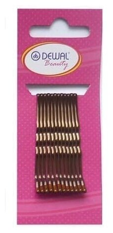 Невидимки Dewal Beauty волна 50 мм (12 шт) бронза