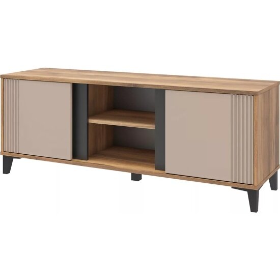 Тумба под ТВ Stolline Столлайн Богемия 463.04 Дуб барокко/Бежевый