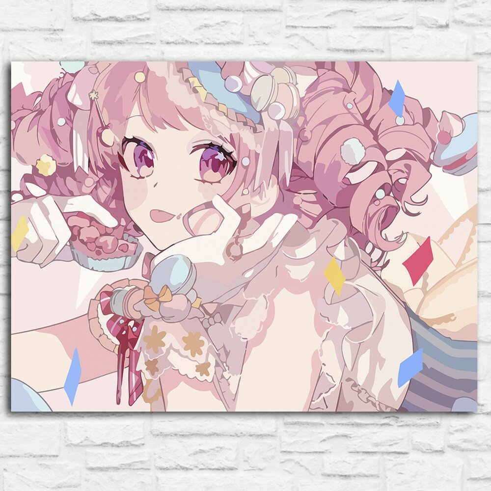 Картина по номерам на холсте аниме мику хацунэ (вокалоид, синаморолл, девушка) - 14913 30х40