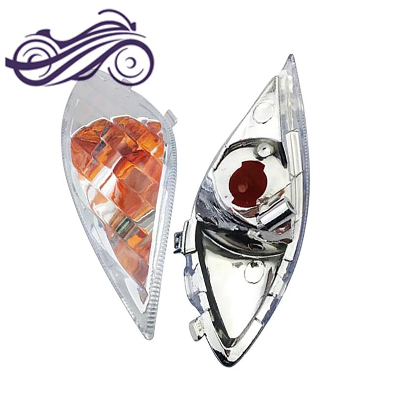 Передний поворотный сигнал в сборе, стеклянная крышка, лампа для Yamaha JOG ZR EVOLUTION, сигнал мотоцикла, скутера Серебряный, серебристый