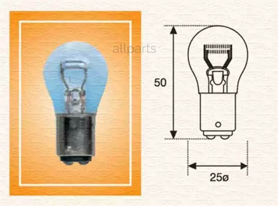 MAGNETI MARELLI 008529100000 Лампа P21W/4W 12V [standart] min 10