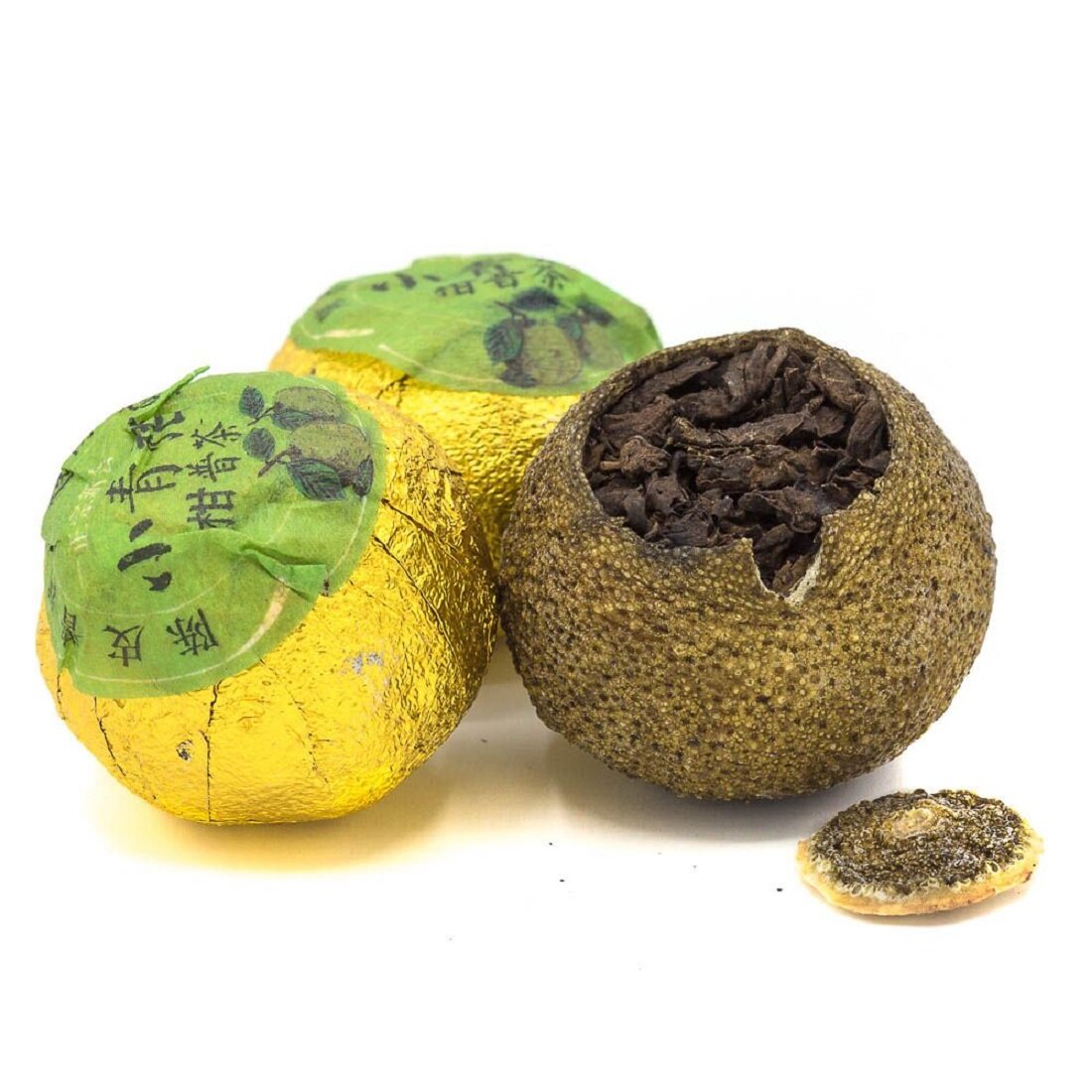 Пуэр в лайме, Шу (3 шт) Молодые чайные листья в Лайме с тонкой, но плотной кожицей. Провинция Юньнань