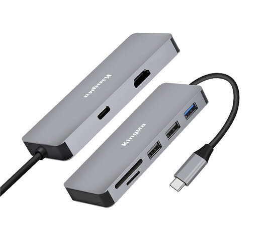 Карт-ридер Kingma BMU012, хаб 7 в 1, USB Type-C