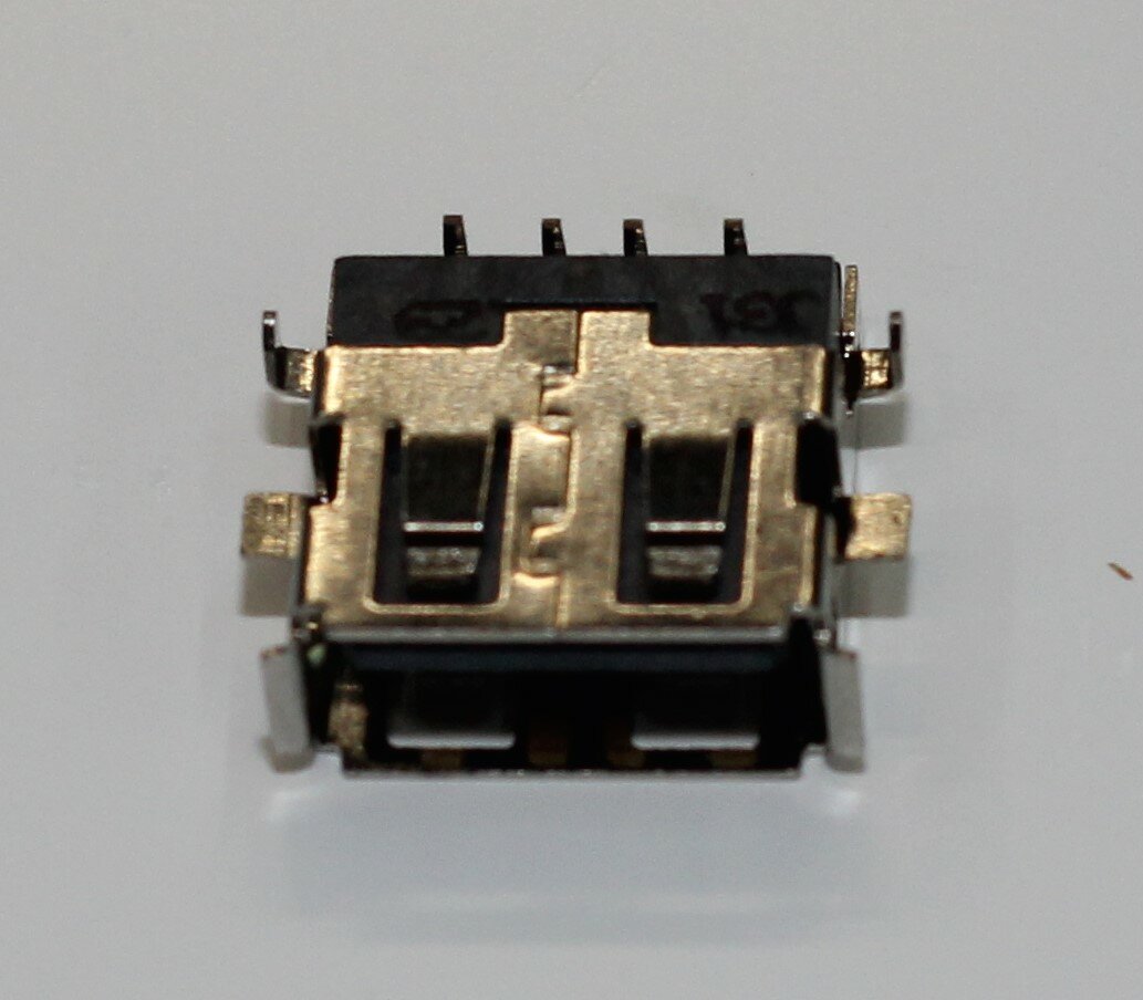 Samsung JACK-USB;4P/1C, AUF/TIN, BLK, ANGLEOFFSET, Разъем USB 4P/1C (Black), оригинал Samsung 3722-002002