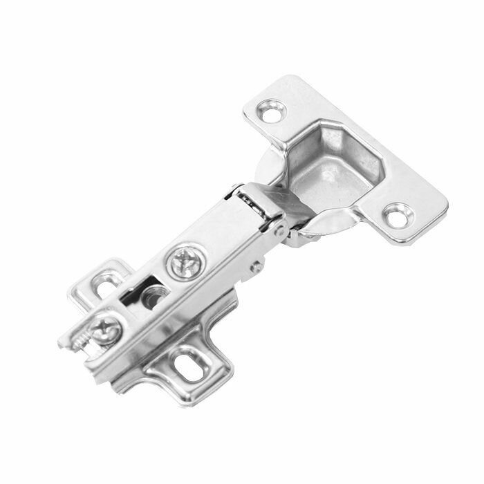 Петля мебельная накладная 4-шарнирная без доводчика`SANBERG` Slide-on (никель) 110 градусов d=35мм (4шт)