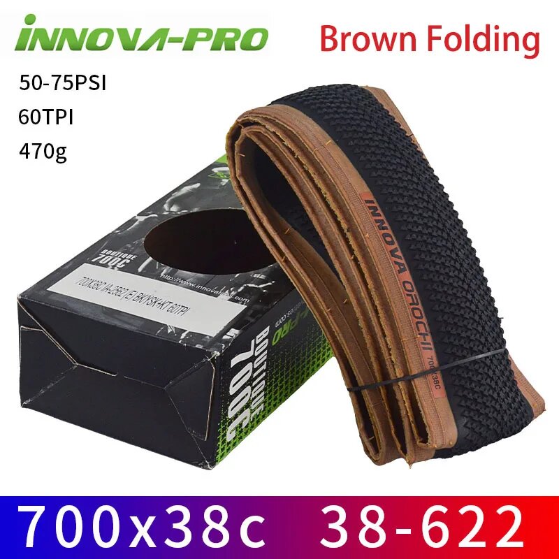 INNOVA Orochi 700x32c велошина для горных велосипедов Коричневый, 700x38C Brown 1pc
