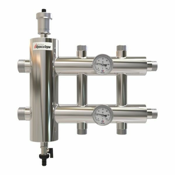 GSK32-3 CLASSIC Распределительный коллектор с гидрострелкой 85 кВт, 3 контуров, Прокситерм