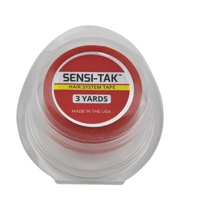 Красный двусторонний клейкий кружевной скотч для париков 3 ярда 1 дюйм