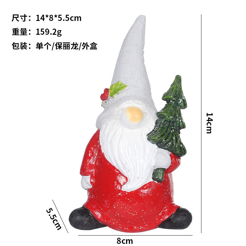 Адвент-календарь "Гномы", садовые эльфы, гномы, безликие, Санта-Клаус, смола, красный