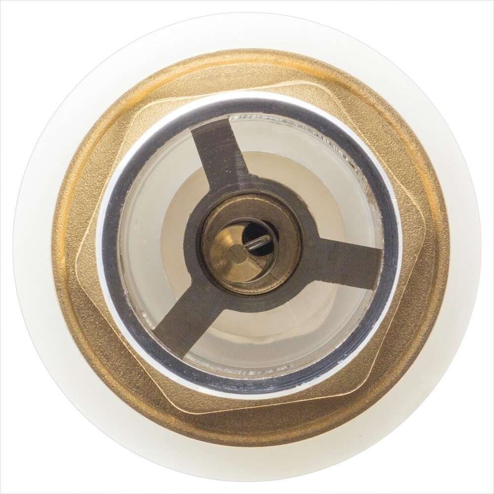 Донный клапан для умывальника MPF 1.1/4", клик-клак, с переливом, белая керамическая крышка ИС.110489