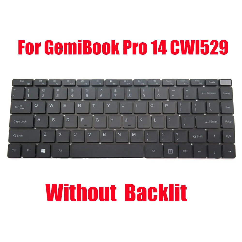 Новая клавиатура для ноутбука Chuwi для GemiBook Pro 14 CWI529, английская, американская, черная, без подсветки, новая