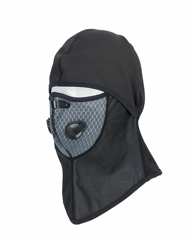 Балаклава Wheel Vent (маска, подшлемник) зимняя с клапанами вентиляции, черно-серая