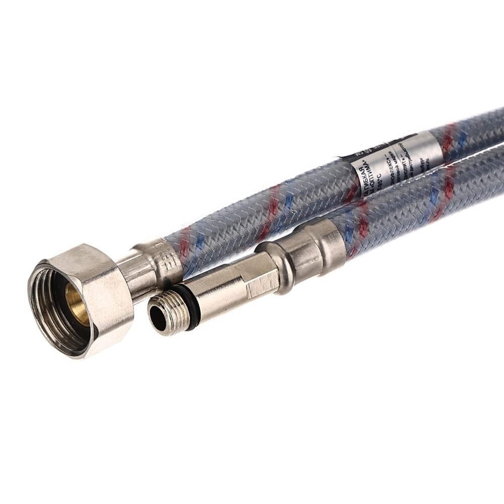 Подводка для смесителя 1/2 Мх10 60 см длинный наконечник оптима МНФ