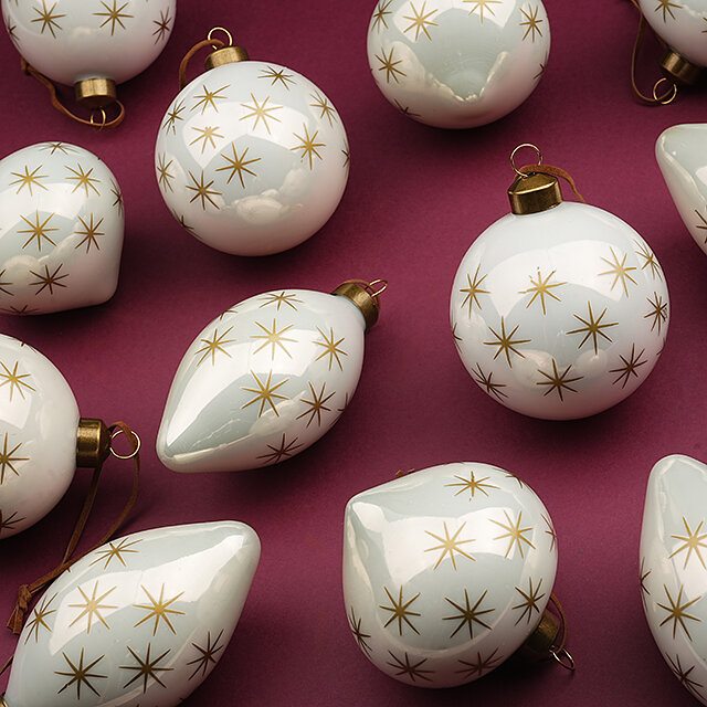 Елочные шары Miracolo - Морозное утро 8-13 см, 12 шт, стекло, Winter Deco, 4060205-набор