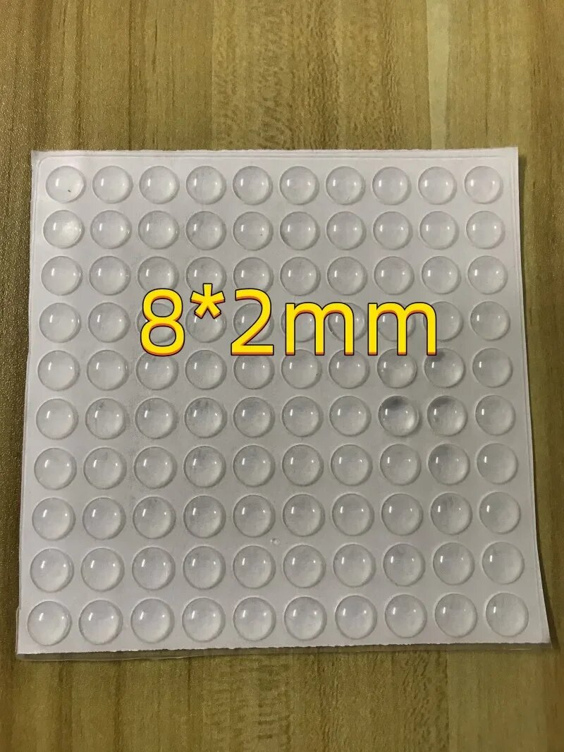 Самоклеящиеся пробки для дверей, прозрачные резиновые прокладки для мебели, задние защитные силиконовые бамперы для шкафа 8x2mm 100pcs