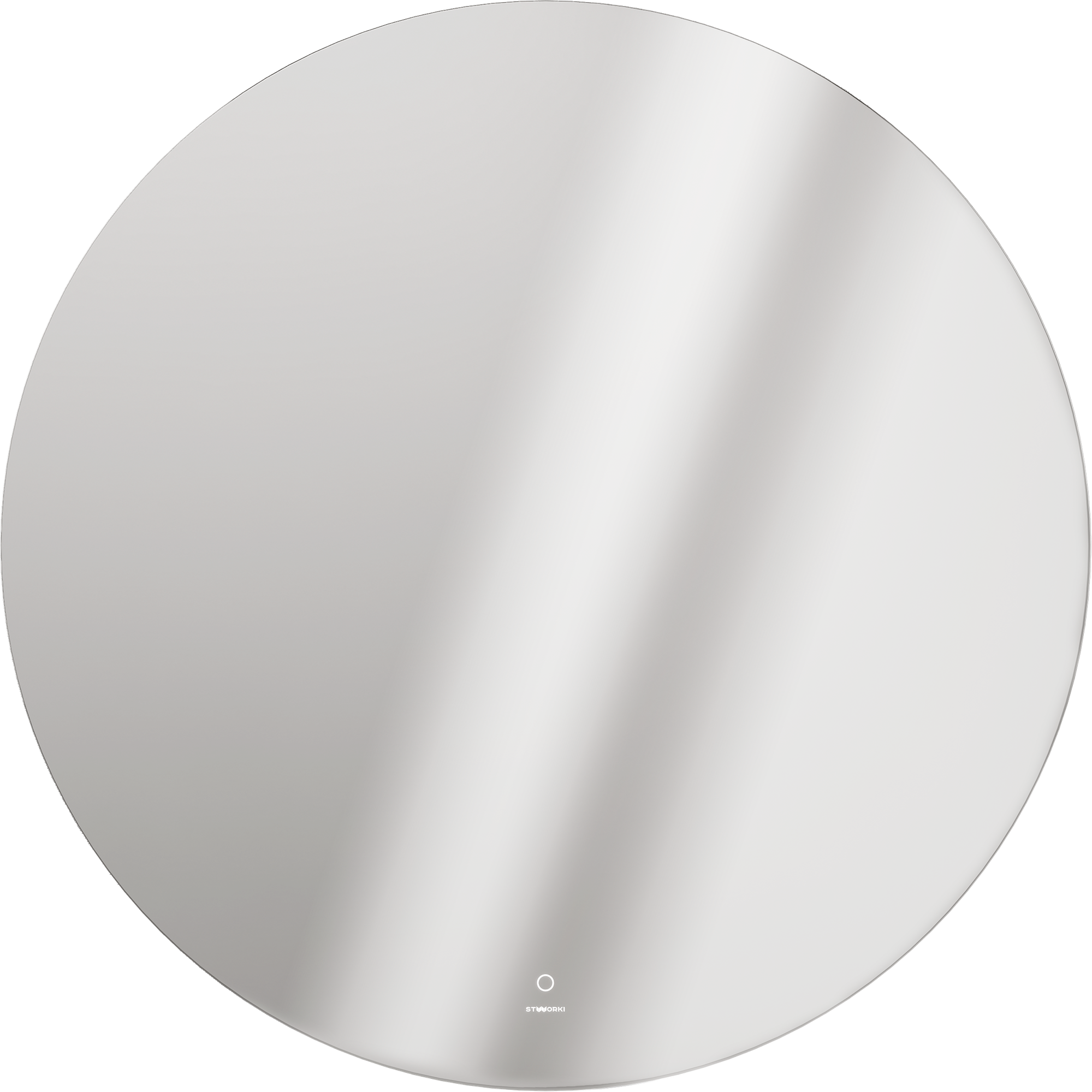 Зеркало круглое STWORKI Мальмё 100 с ореольной подсветкой, сенсор на зеркале