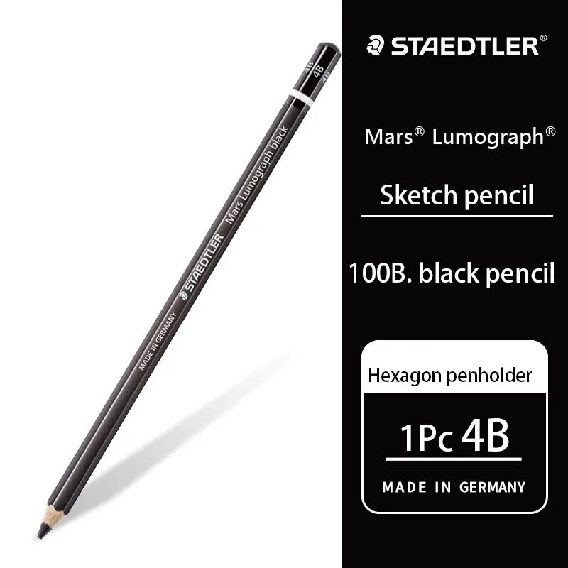 STAEDTLER 100B Mars Lumograph набор графитных карандашей HB/2B/4B/6B/7B/8B 1Pc 4B
