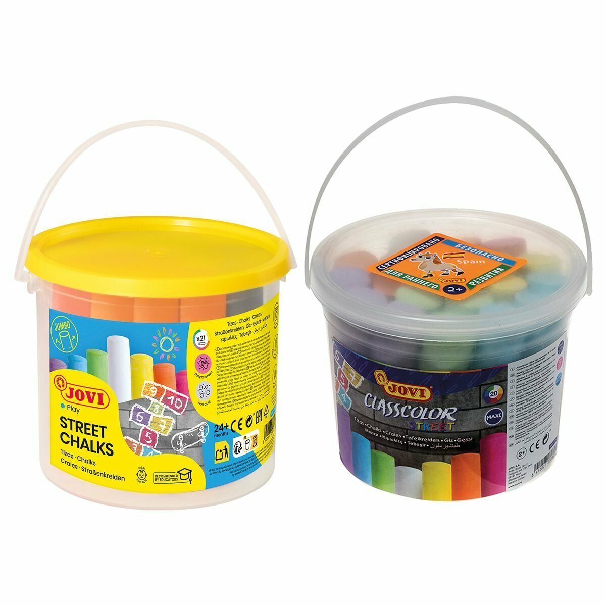 Мел цветной асфальтный Jovi, 7 цветов, средняя твердость, 20шт. (1130)