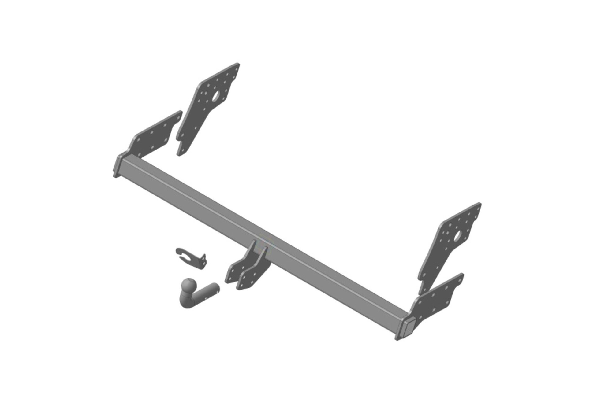Фаркоп для Mitsubishi L200 1996-2006, 2006-2015, 2015-2023, Fiat Fullback 2016-2019 крепление шара на двух болтах Трейлер.7115