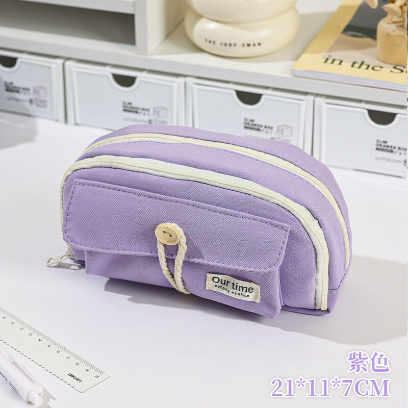 Пенал "Ценные призы", на пуговицах, для студентов, фиолетовый