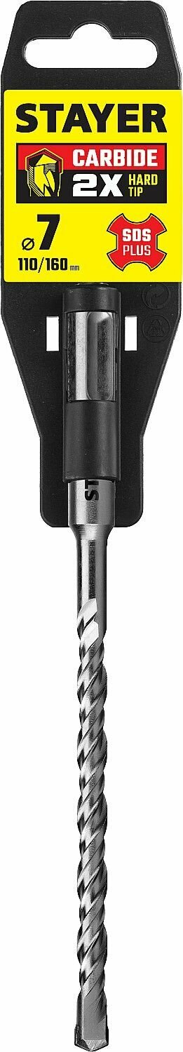 Бур по бетону STAYER SDS-plus, 7 x 160 мм, профессиональное, бур 2930-160-07_z02