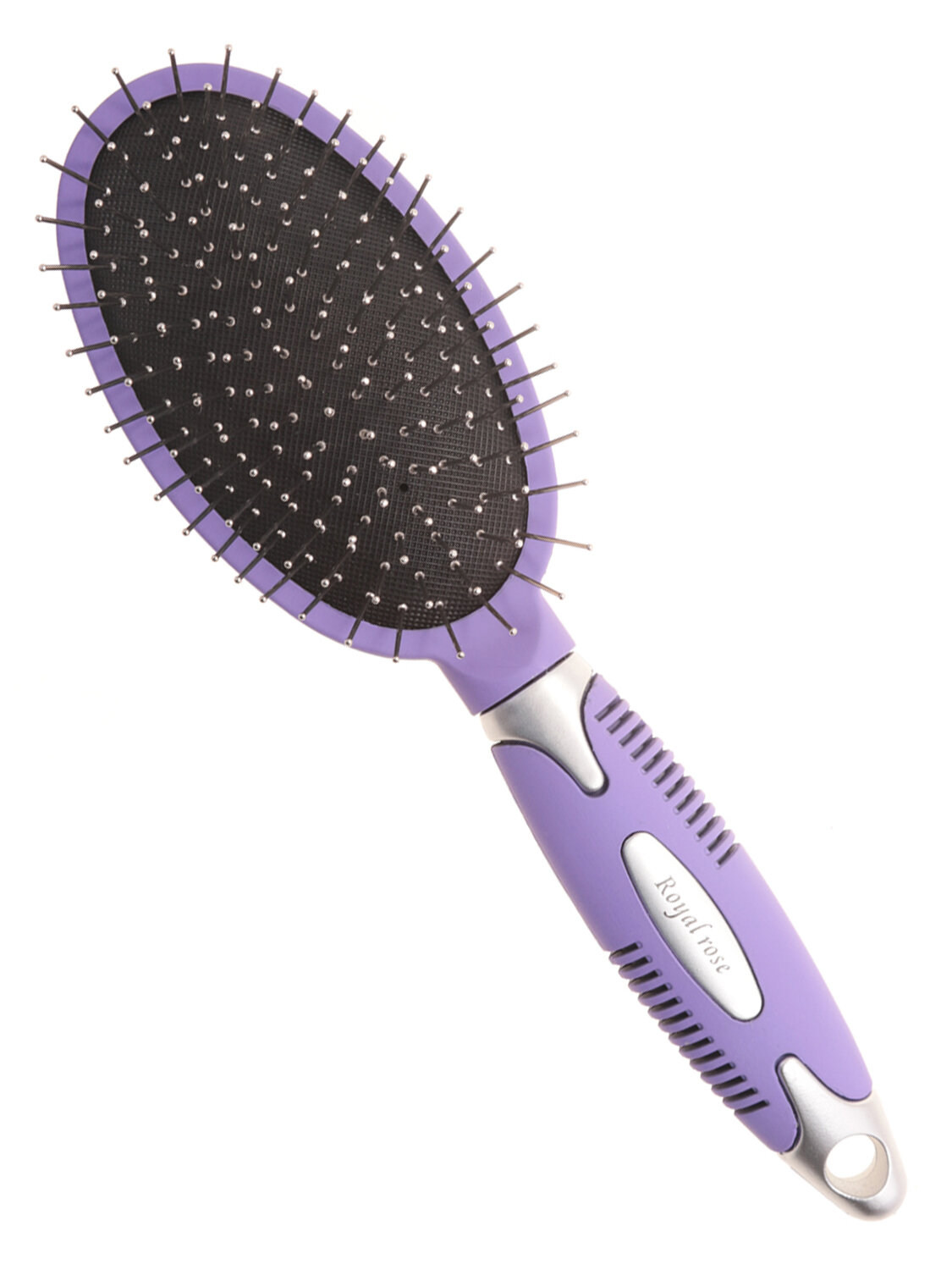Щетка для волос массажная, длина 245 мм, с металлическими зубцами