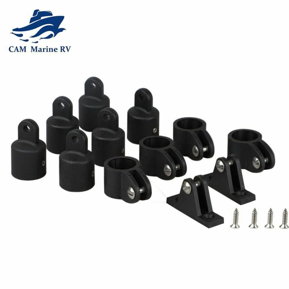 Комплект крепления дуг тента на катер под трубу 25 мм, 12 позиций, пластик, черный.