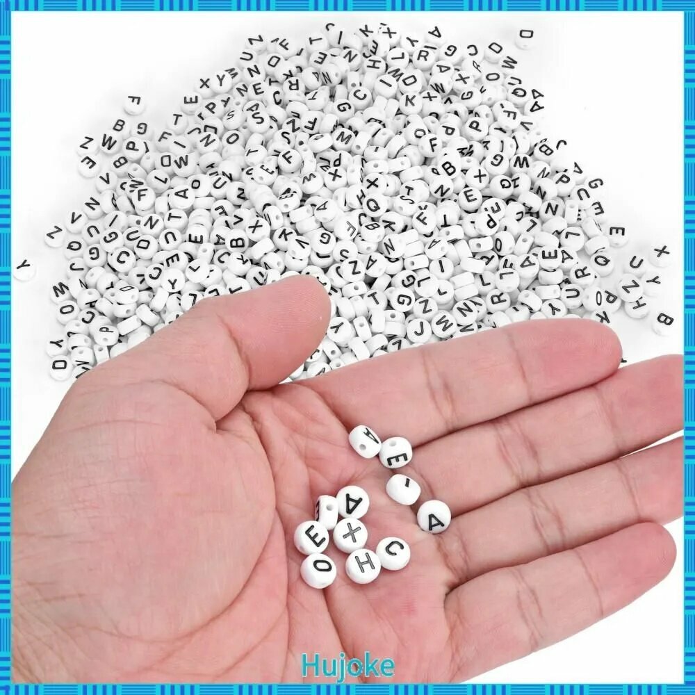Бусины алфавита, круглые, 1000 шт, удобные для творчества и рукоделия